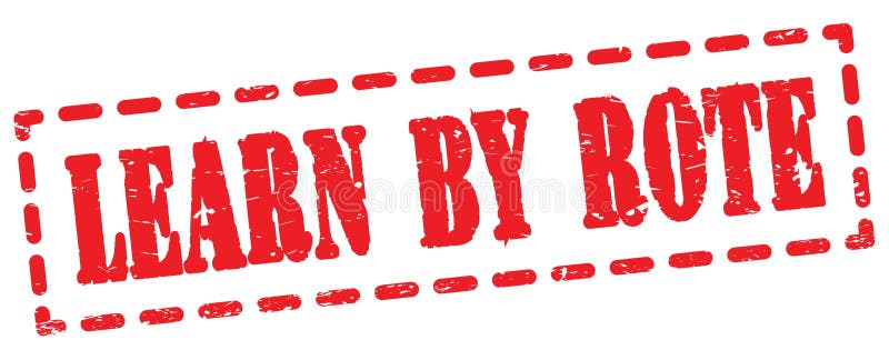 LEARN by ROTE Text Written on Red Stamp Sign Stock Illustration ...