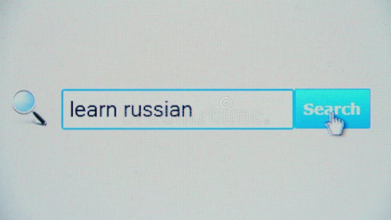 Learn Russian - Browser Search Query, Internet Web Page Stock Footage ...