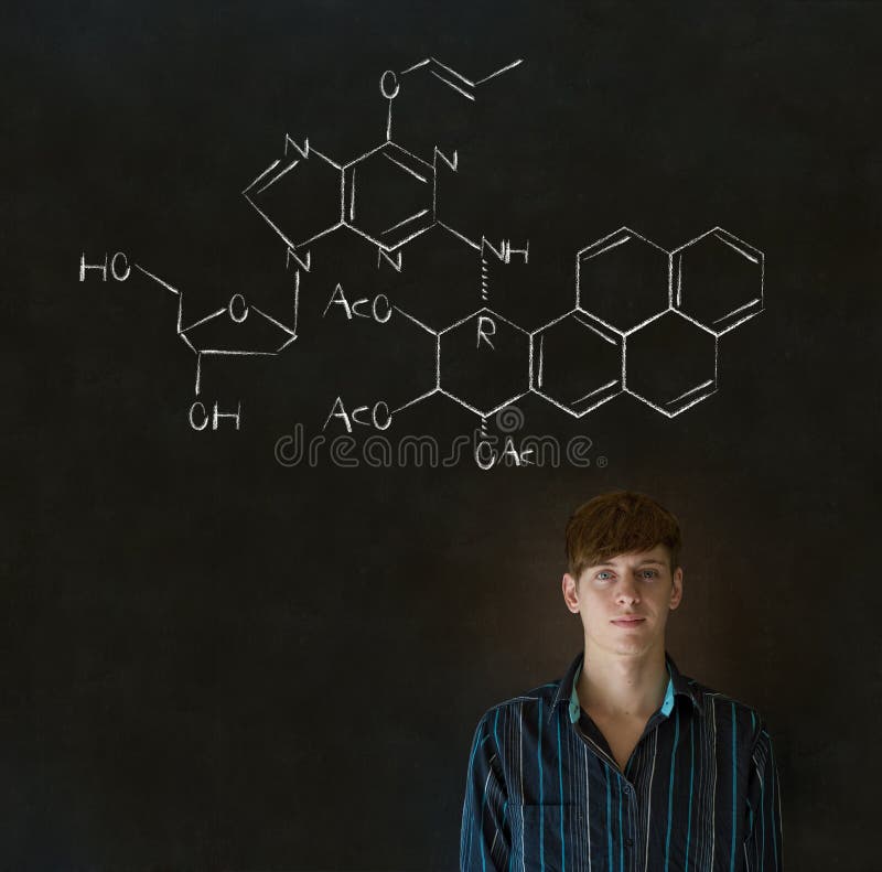 Learn Science or Chemistry Teacher with Chalk Background Stock Photo ...