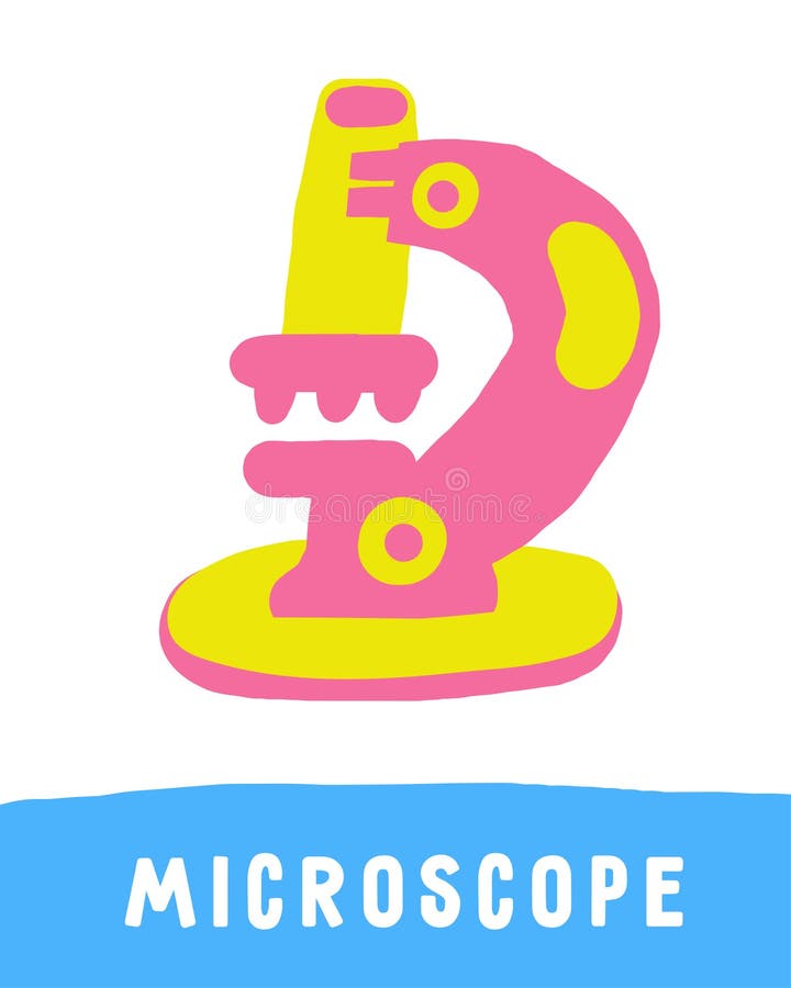 Learn Science Objects Flashcard for Kids Stock Vector - Illustration of ...