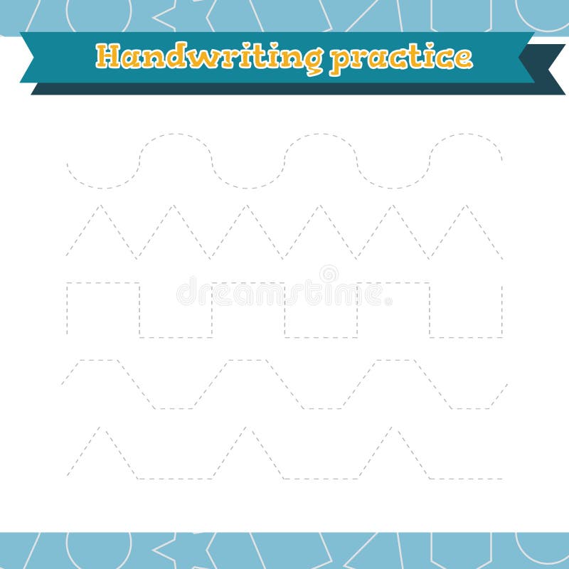 Learn Shapes and Geometric Figures. Handwriting Practice. Preschool or ...