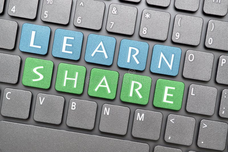 Learn and share key stock image. Image of message, communication - 41677901