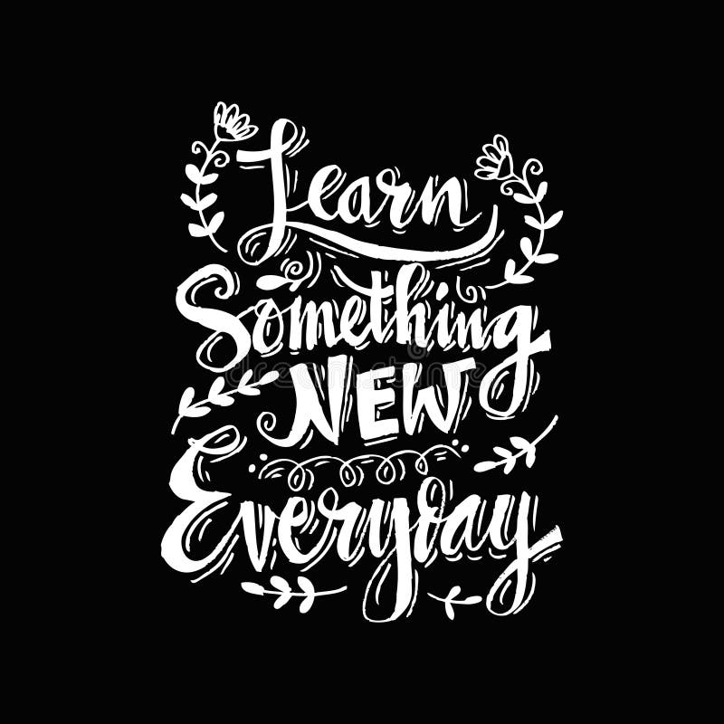 Learn Something New Everyday Stock Illustration - Illustration of ...