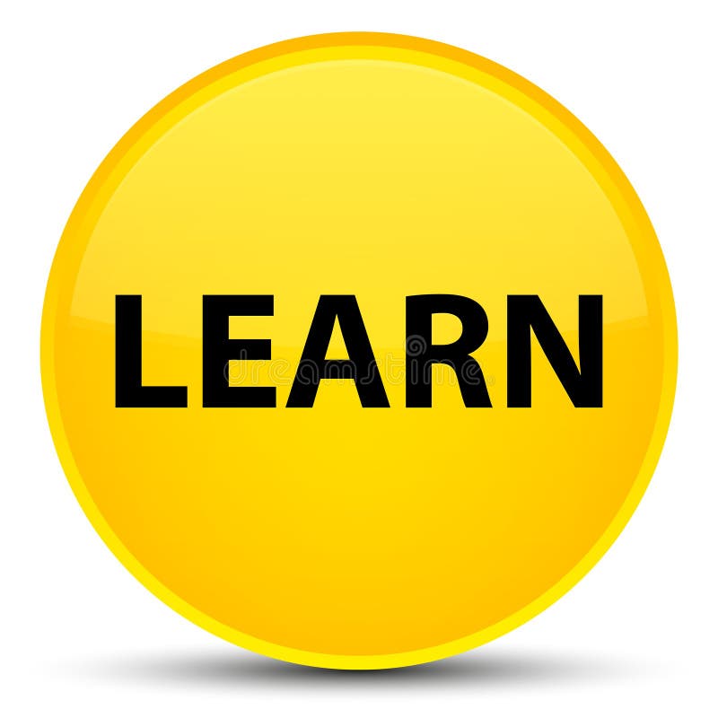 Learn Yellow Round Button Stock Illustrations – 157 Learn Yellow Round ...