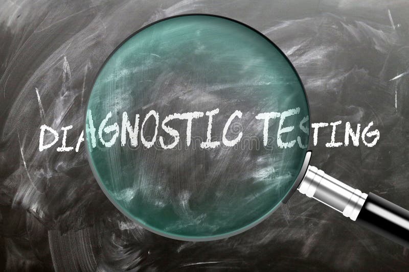 Learn, Study and Inspect Diagnostic Testing. a Magnifying Glass ...