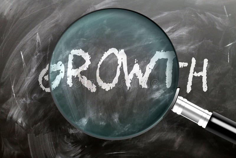 Learn, Study and Inspect Growth - Pictured As a Magnifying Glass ...
