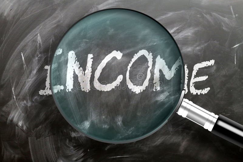 Learn, Study and Inspect Income - Pictured As a Magnifying Glass ...