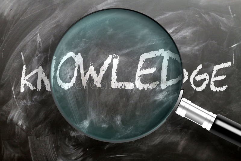Learn, Study and Inspect Knowledge - Pictured As a Magnifying Glass ...
