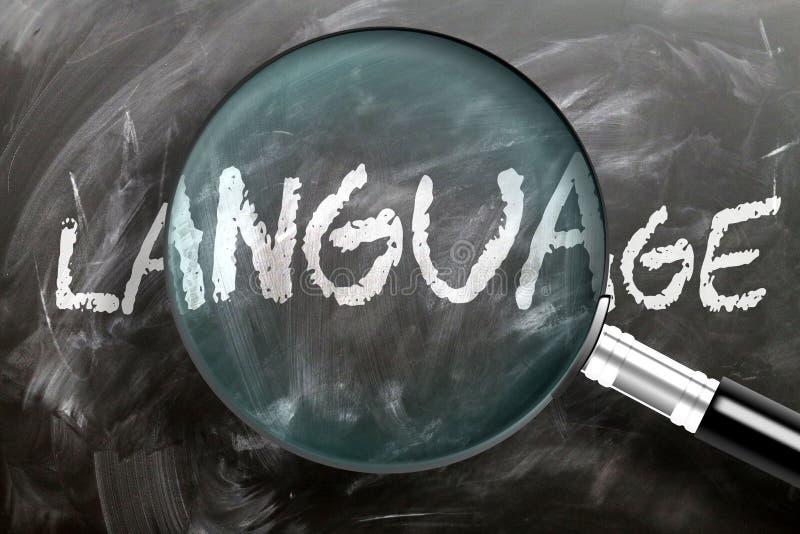 Learn, Study and Inspect Language - Pictured As a Magnifying Glass ...