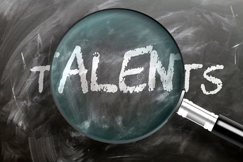 Learn, Study and Inspect Talents - Pictured As a Magnifying Glass ...