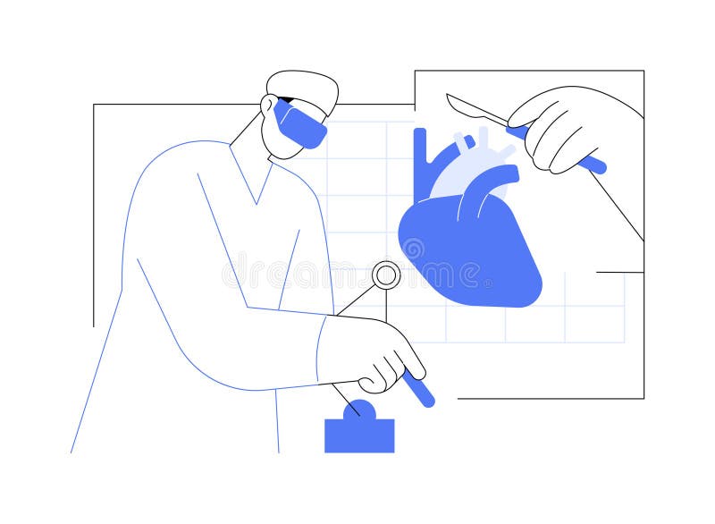 Learn Surgery in VR Isolated Cartoon Vector Illustrations. Stock Vector ...