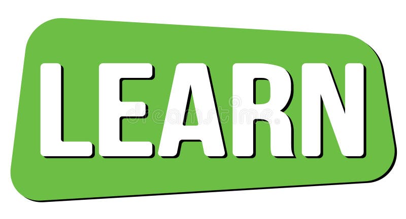LEARN Text on Green Trapeze Stamp Sign Stock Illustration ...