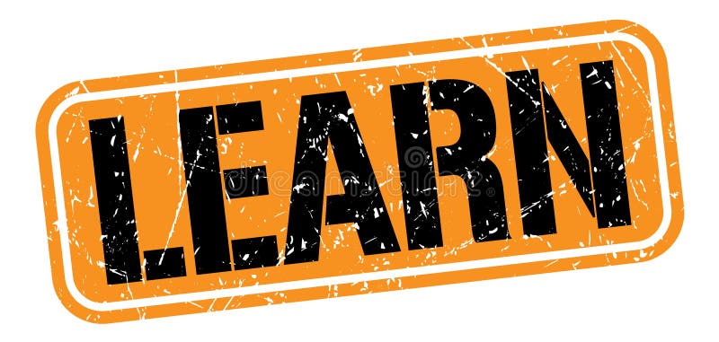 LEARN Text Written on Orange-black Stamp Sign Stock Illustration ...