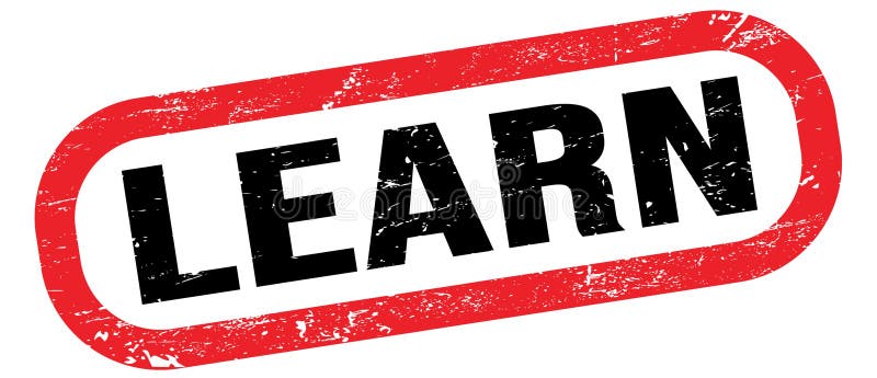 LEARN, Text Written on Red-black Stamp Sign Stock Illustration ...