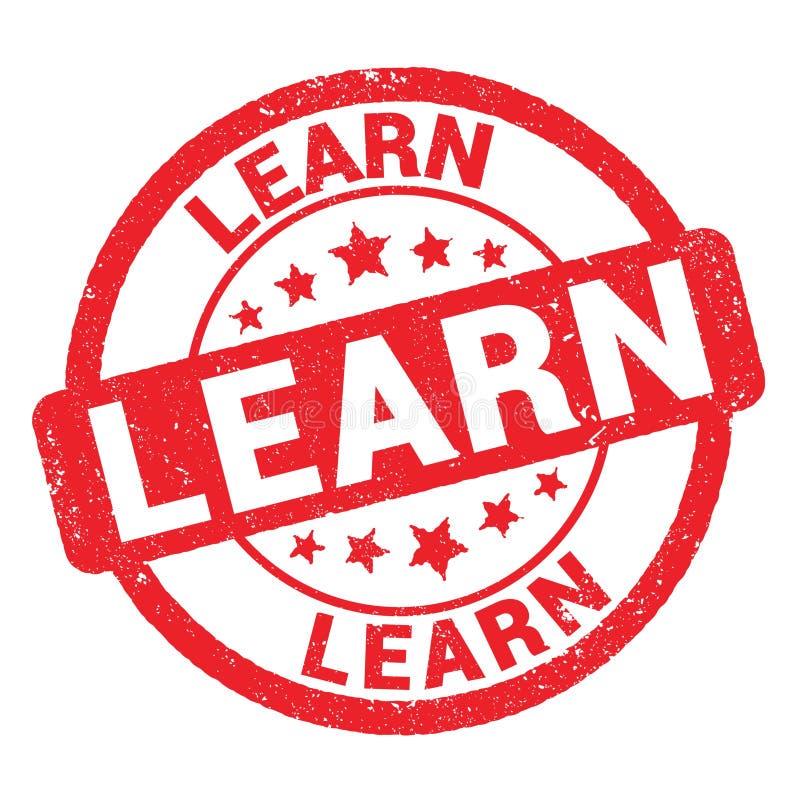 LEARN Text Written on Red Stamp Sign Stock Illustration - Illustration ...