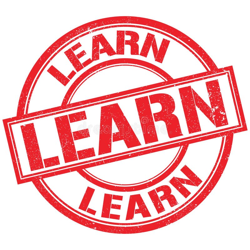 LEARN Text Written on Red Stamp Sign Stock Illustration - Illustration ...