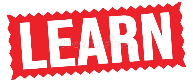 LEARN Text Written on Red Stamp Sign Stock Illustration - Illustration ...