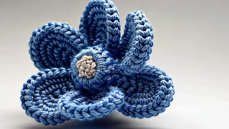 Learn To Create a Beautiful Blue Crocheted Flower in a Relaxing ...