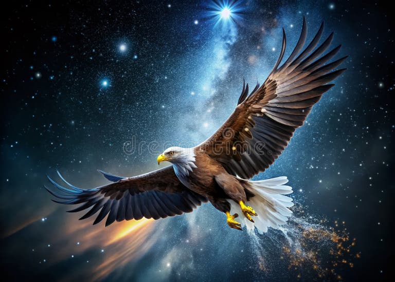 Learn To Draw a Majestic Eagle in Flight at Night a Comprehensive ...