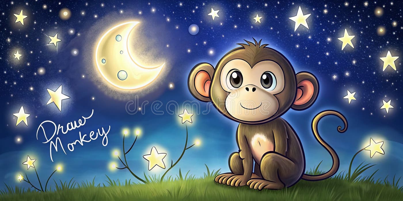 Monkey Drawing Easy Stock Illustrations – 423 Monkey Drawing Easy Stock ...