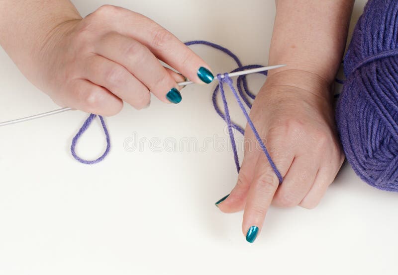 Learn to knit stock image. Image of woman, loop, manicure - 62181537