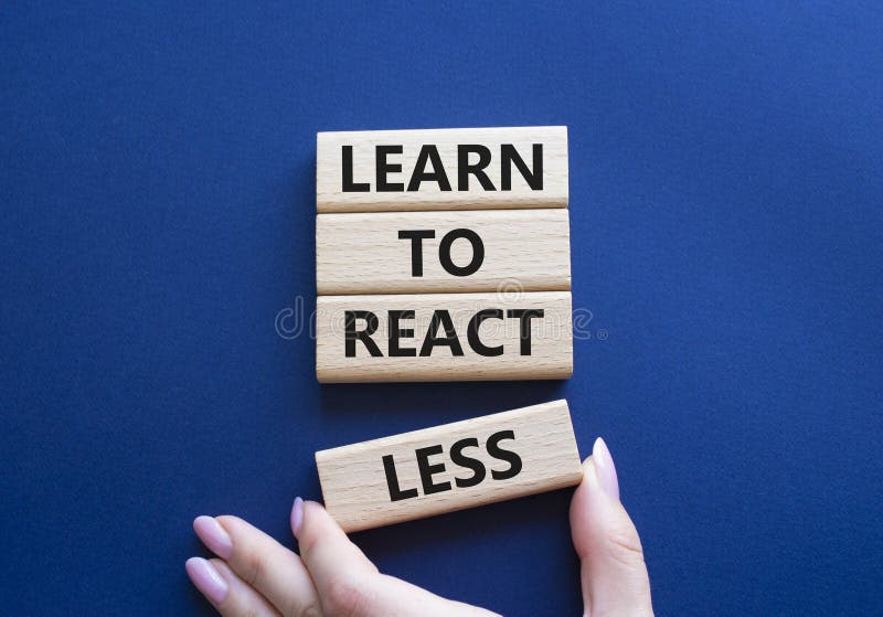 Learn React Symbol Wooden Blocks Words Businessman Hand Beautiful Deep ...