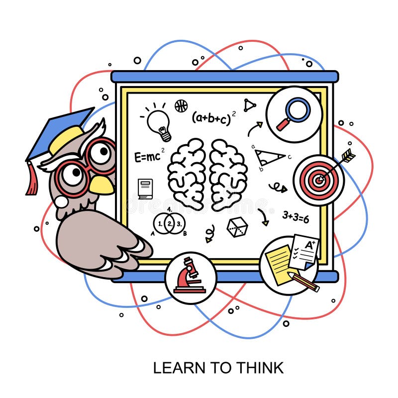 Learn to think concept stock vector. Illustration of creative - 55442667