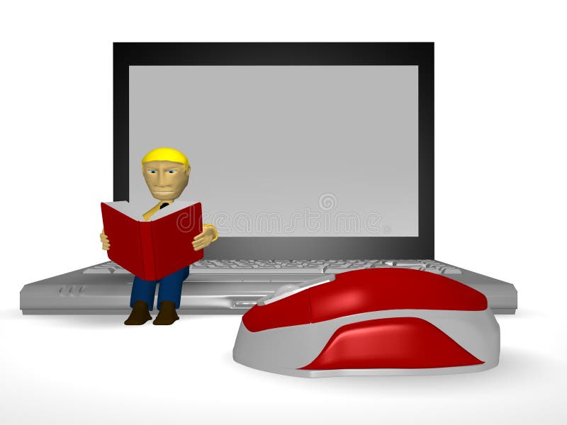 Learn to use computers stock illustration. Illustration of mouse - 12481106