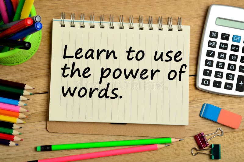Learn To Use the Power of Words Stock Image - Image of development ...
