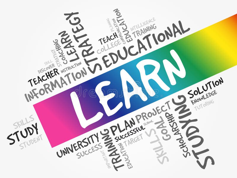 LEARN word cloud concept stock illustration. Illustration of graduate ...