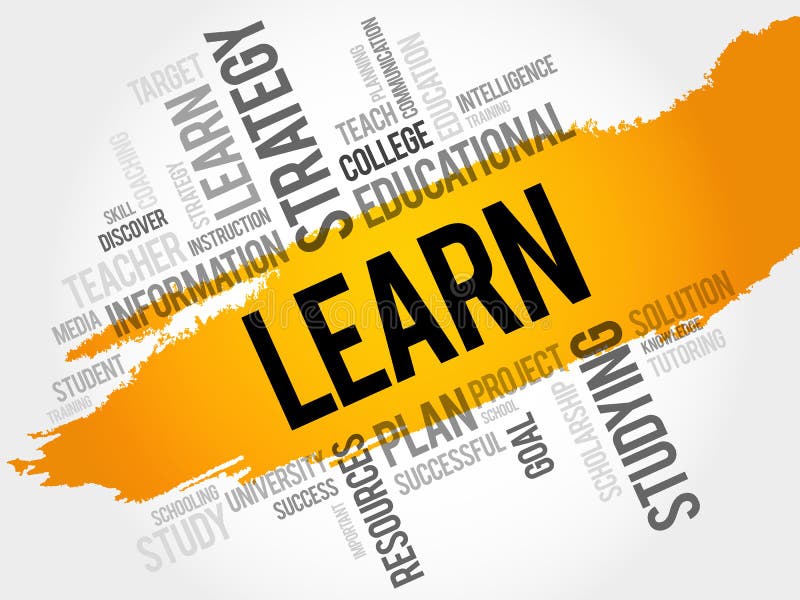 LEARN word cloud stock illustration. Illustration of design - 200436491