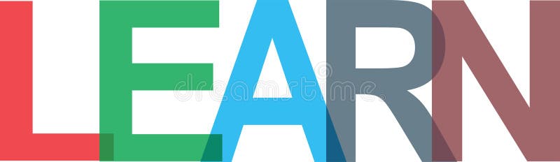 Learn word on white stock illustration. Illustration of adaptation ...