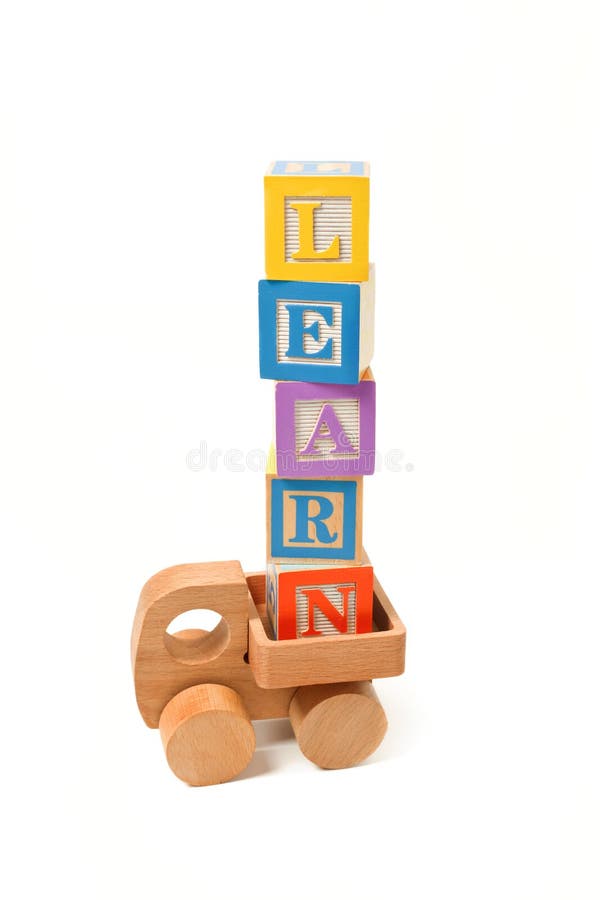 Learn Written with Play Blocks on Wooden Toy Truck Stock Photo - Image ... Learn Written with Play Blocks on Wooden Toy Truck Stock Photo - Image ...
