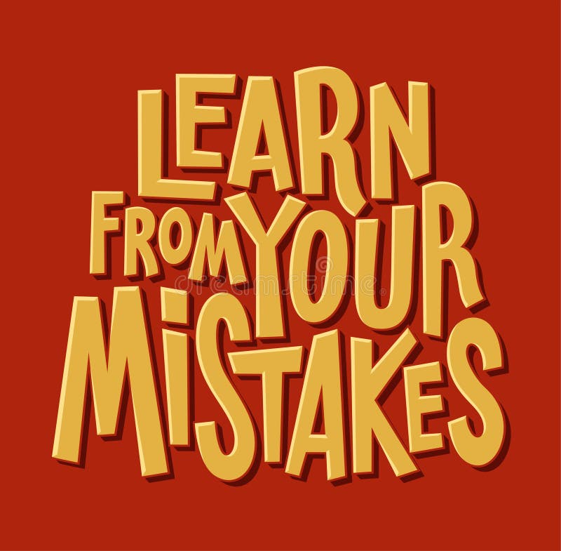 Learn from your mistakes stock illustration. Illustration of ...