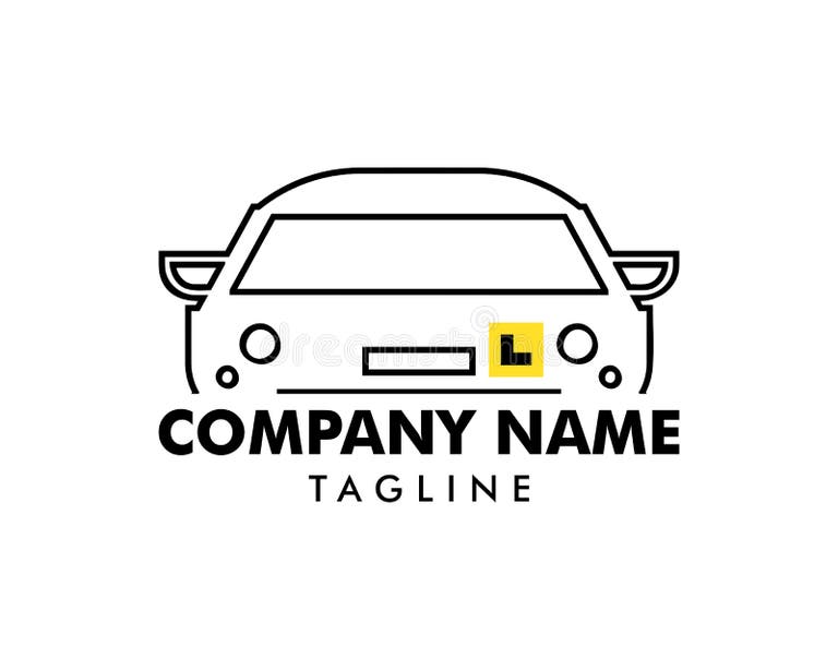 Learner Driver Car Icon Vector Illustration Logo Template Stock Vector ...