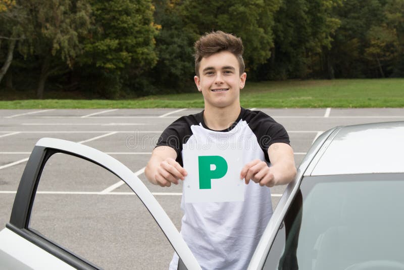 Car Learner Driver Passed Test Stock Illustration - Illustration of ...