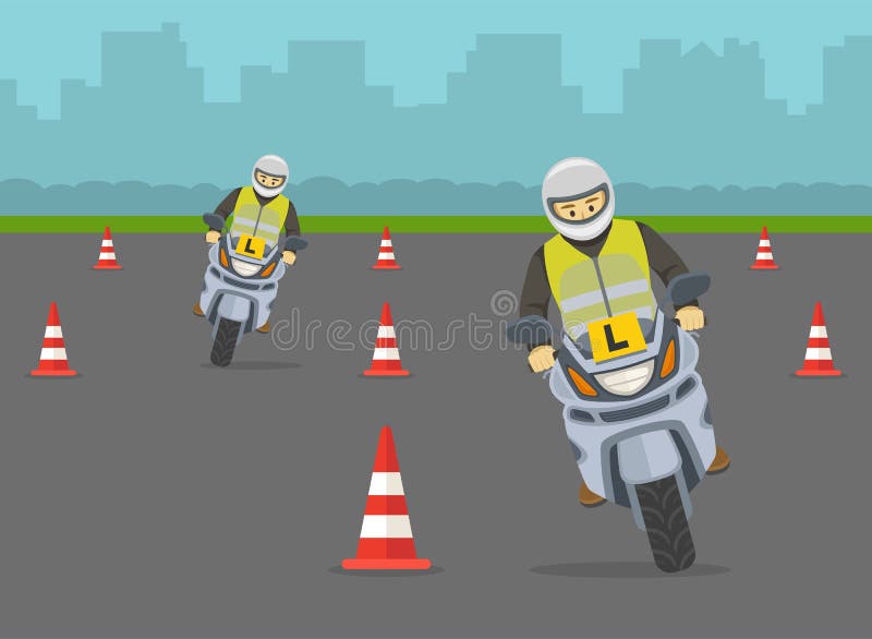 Driving Motorcycle Test Stock Illustrations – 112 Driving Motorcycle ...