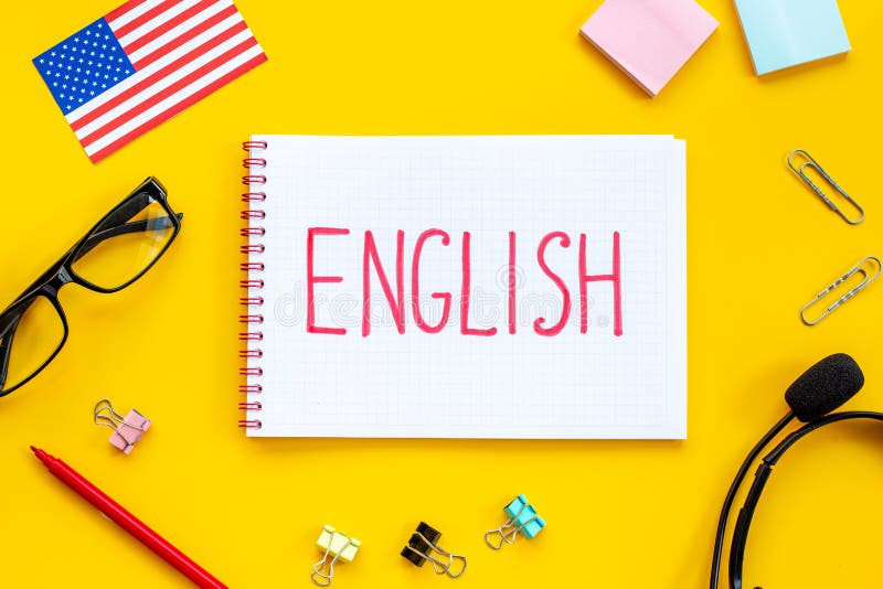 Learnging English Concept. Handwritten Text on Notebook on Student ...