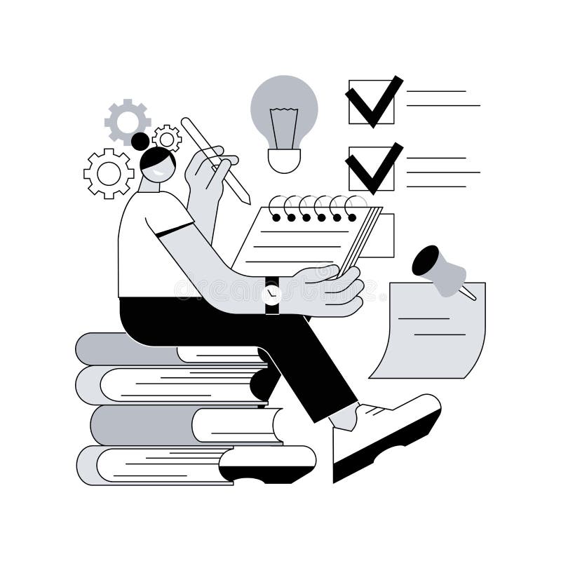 Learning Abstract Concept Vector Illustration. Stock Vector ...