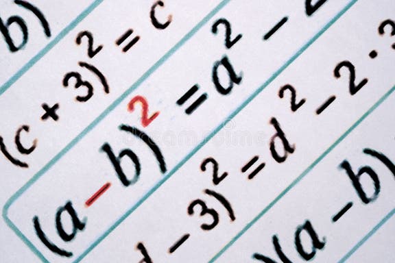 Learning Algebraic Expressions in Class Stock Image - Image of school ...