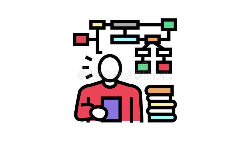 Learning Algorithm Glyph Icon Animation Stock Video - Video of business ...