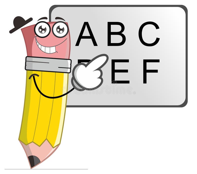 Learning the alphabet stock illustration. Illustration of blackboard ...