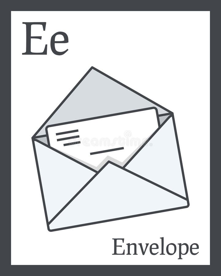 Learning the Alphabet Card - Envelope Stock Vector - Illustration of ...