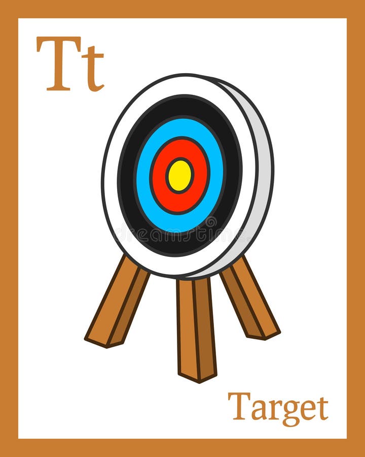 Learning the Alphabet Card - Target Stock Vector - Illustration of ...