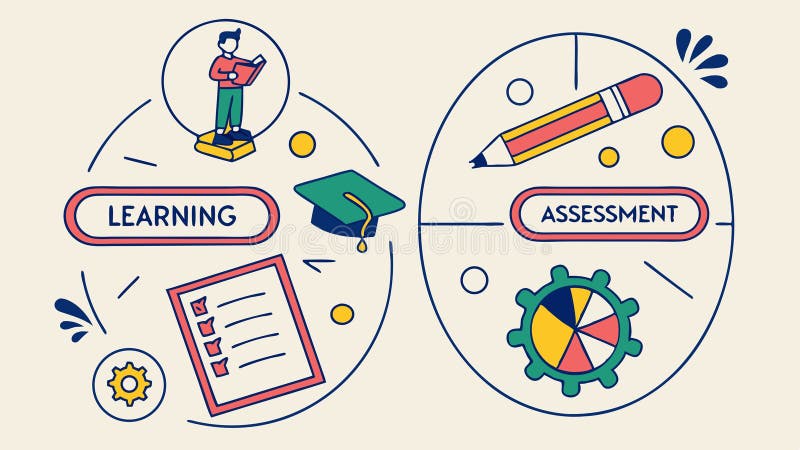 Learning and Assessment Educational Icons, Vector Design Generative AI ...