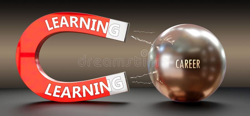 Learning Attracts Career. a Metaphor Showing Learning As a Big Magnet ...
