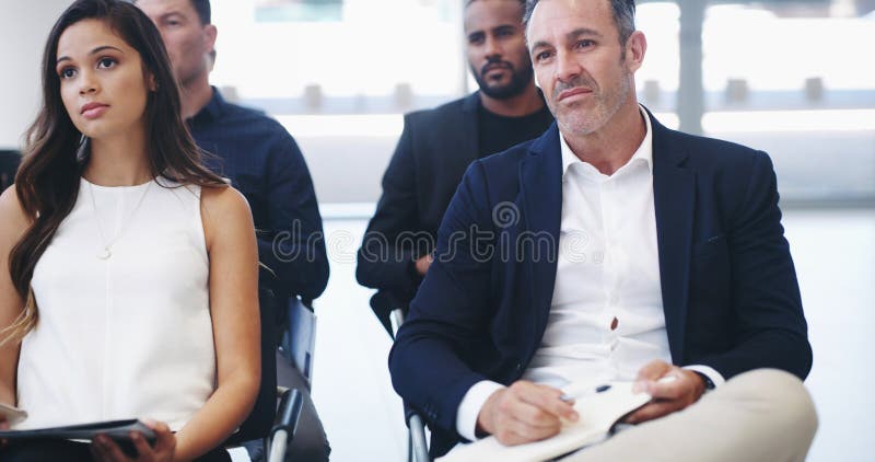 Learning, Audience and Seminar with Business People at Conference for ...