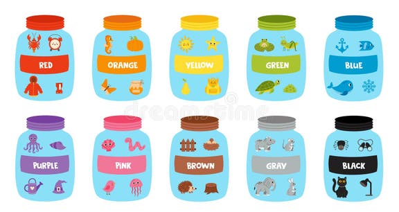 Learning Basic Colors with. Jars with Colorful Lids. Color Jars ...
