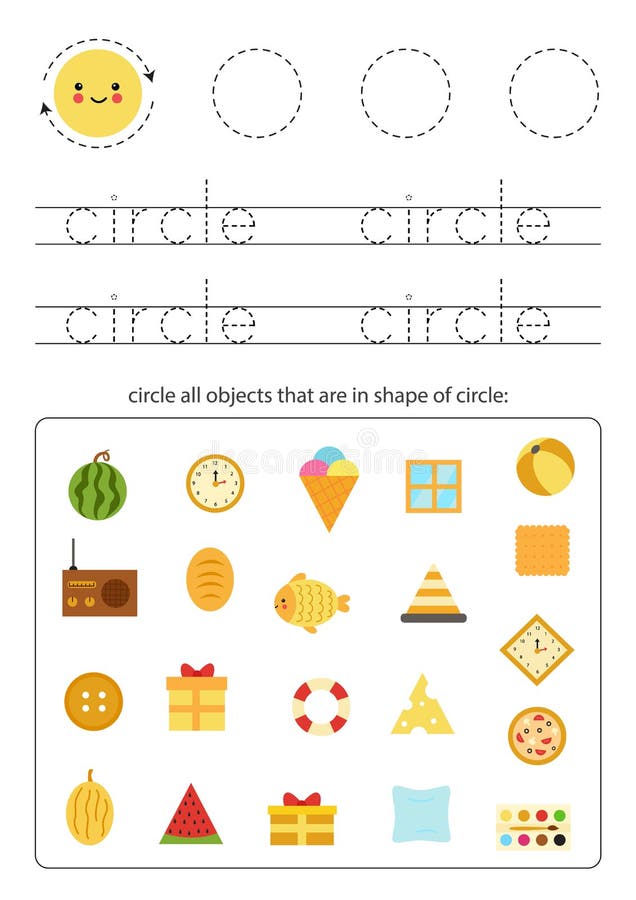 Learning Basic Geometric Form for Children. Find Circular Objects ...