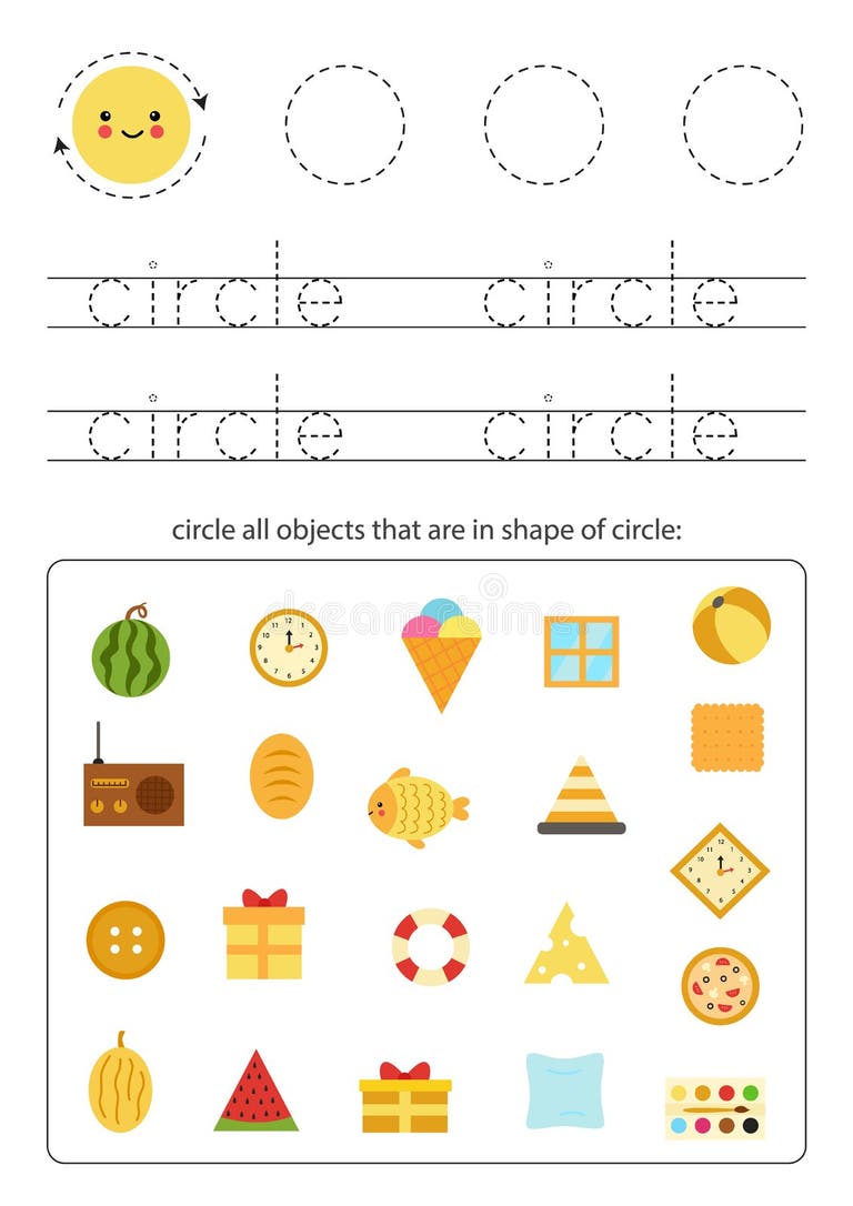 Circular Objects Kids Stock Illustrations – 37 Circular Objects Kids ...